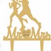 Runners Wedding Mr and Mrs Cake Topper,runner Wedding Mr Mrs Cake ...