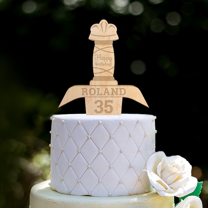 Custom Sword Birthday Cake Topperviking Themed Cake - Etsy