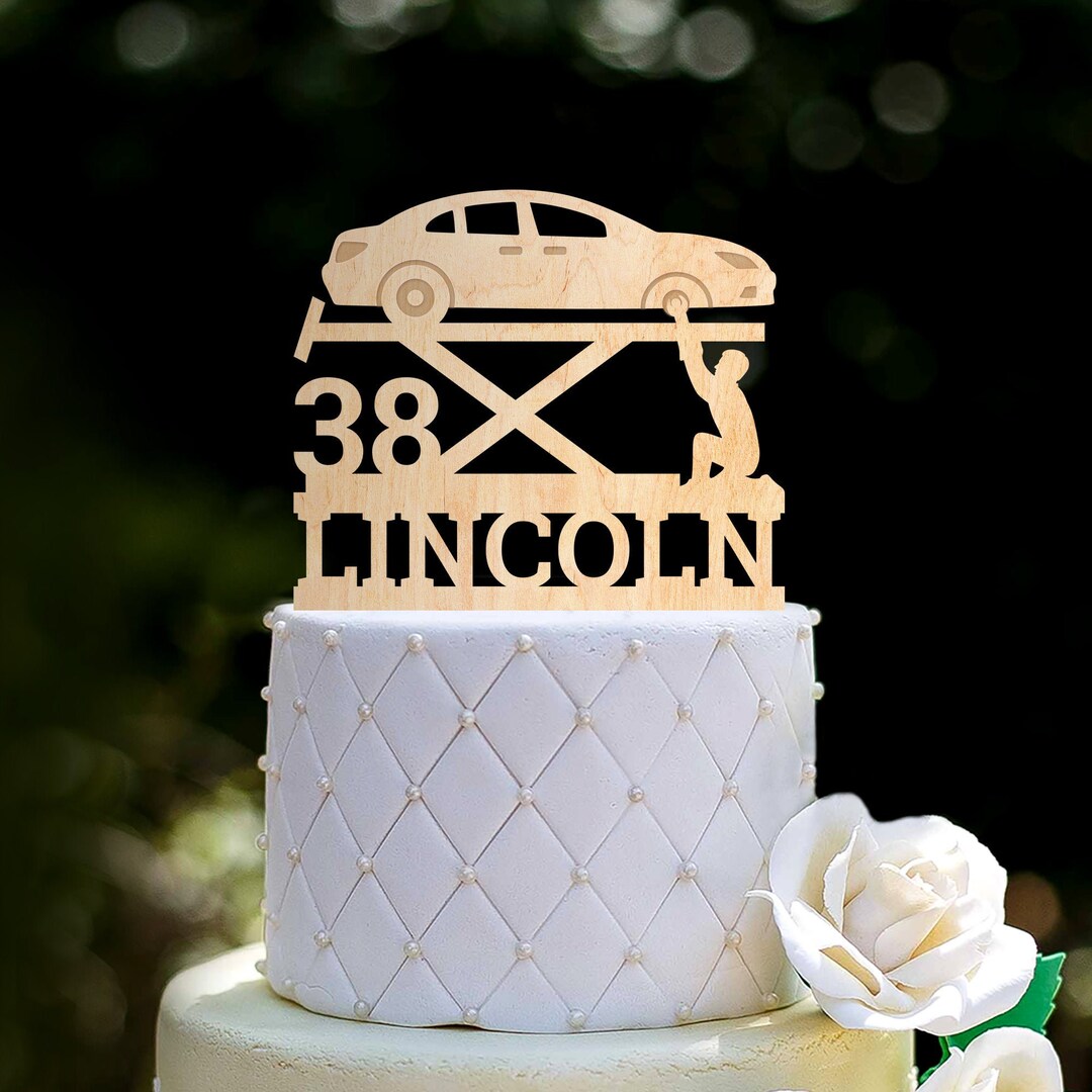 Custom Auto Mechanic Cake Topper Birthday,car Mechanic Cake Topper ...