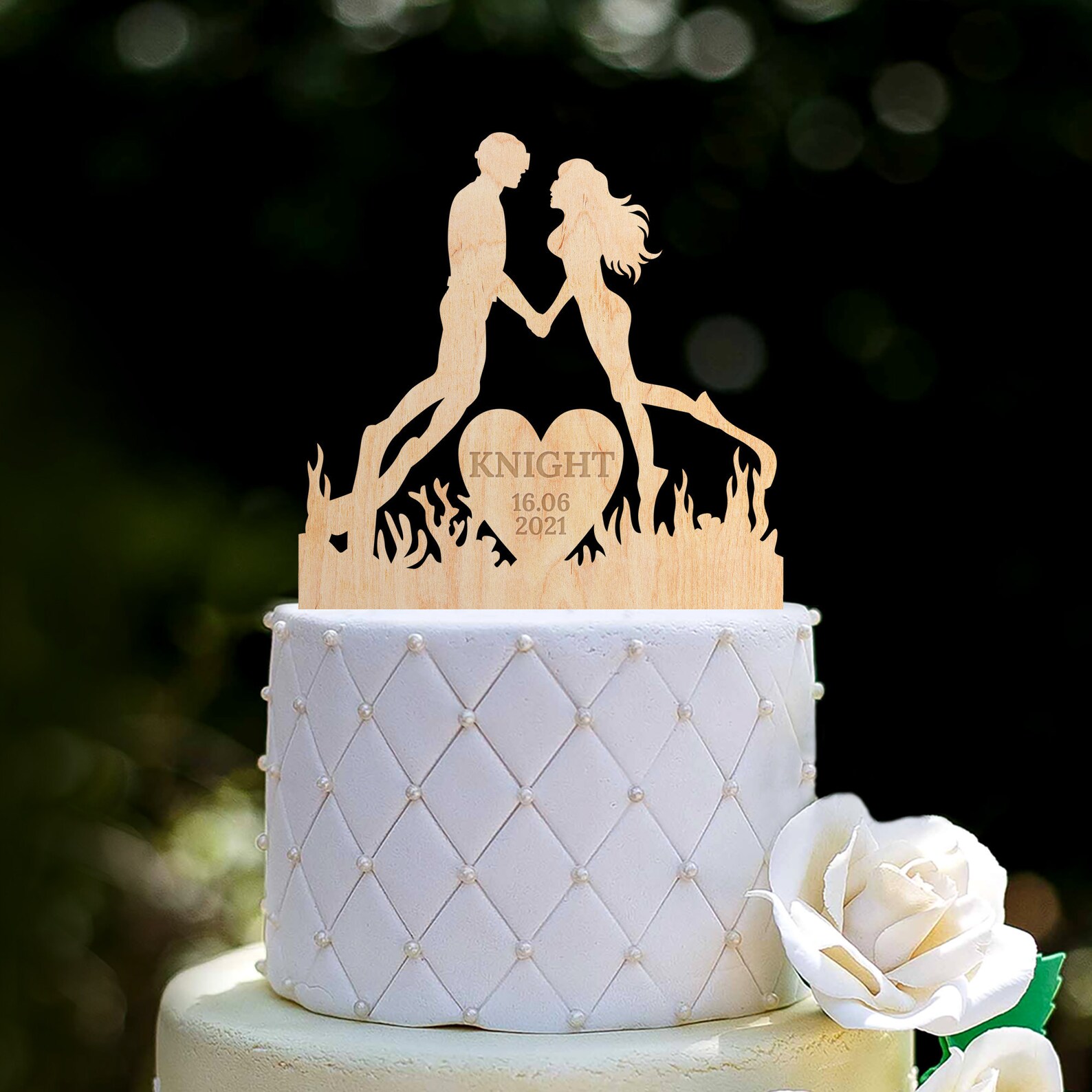 Custom Mermaid Scuba Diving Wedding Personalized Topper,scuba Dive ...