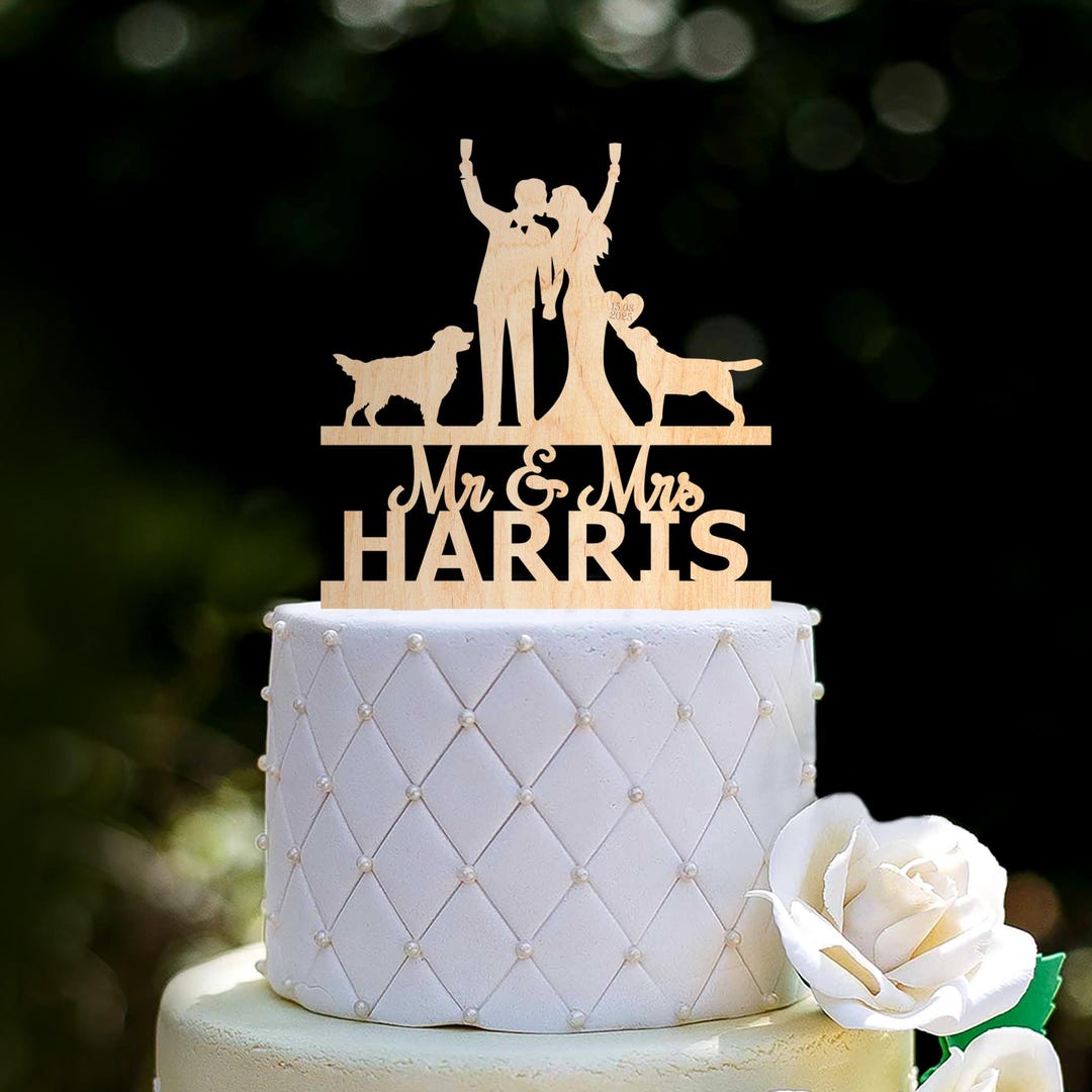 Wedding Cake Topper, Labrador Retriever Cake Topper, Dog Cake Topper ...