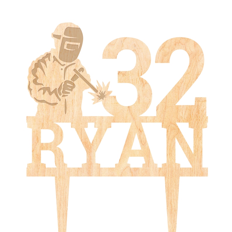 Custom Welder Birthday Cake Topperwelder Birthday - Etsy