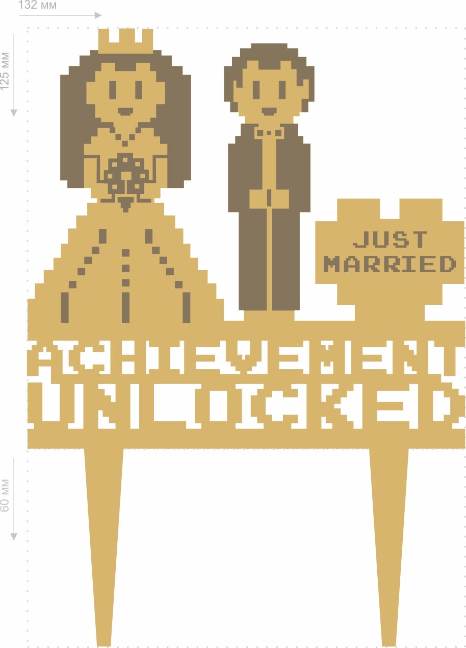 8 Bit Gamer Wedding Mr and Mrs Cake Topper8 Bit Video Game - Etsy UK