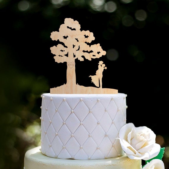 Oak Tree Mr Mrs Cake Topperoak Tree Wedding Mr and Mrs Cake | Etsy
