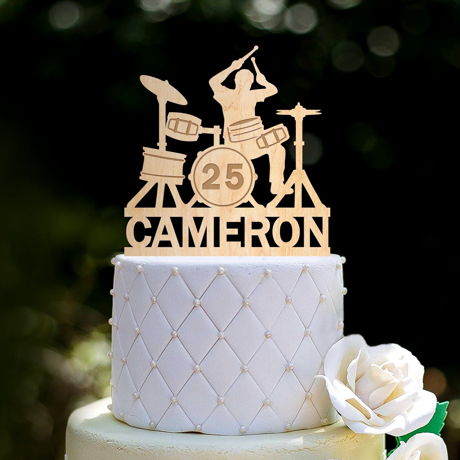 Custom Drummer Cake Topper Birthday With Nameminiature Drum | Etsy