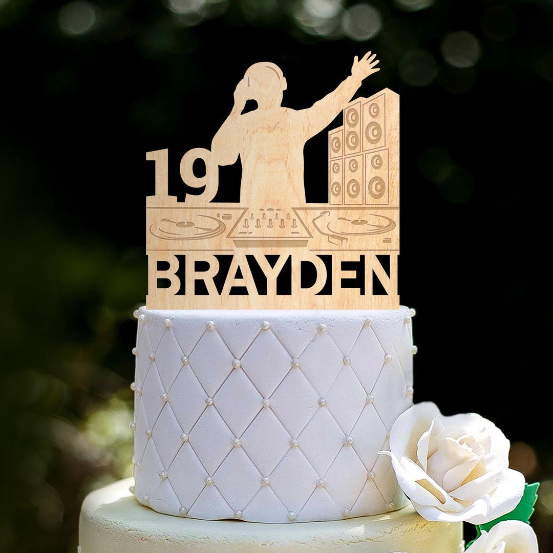 Dj Cake Topper Personalized,custom Dj Birthday Cake Topper,dj Theme ...