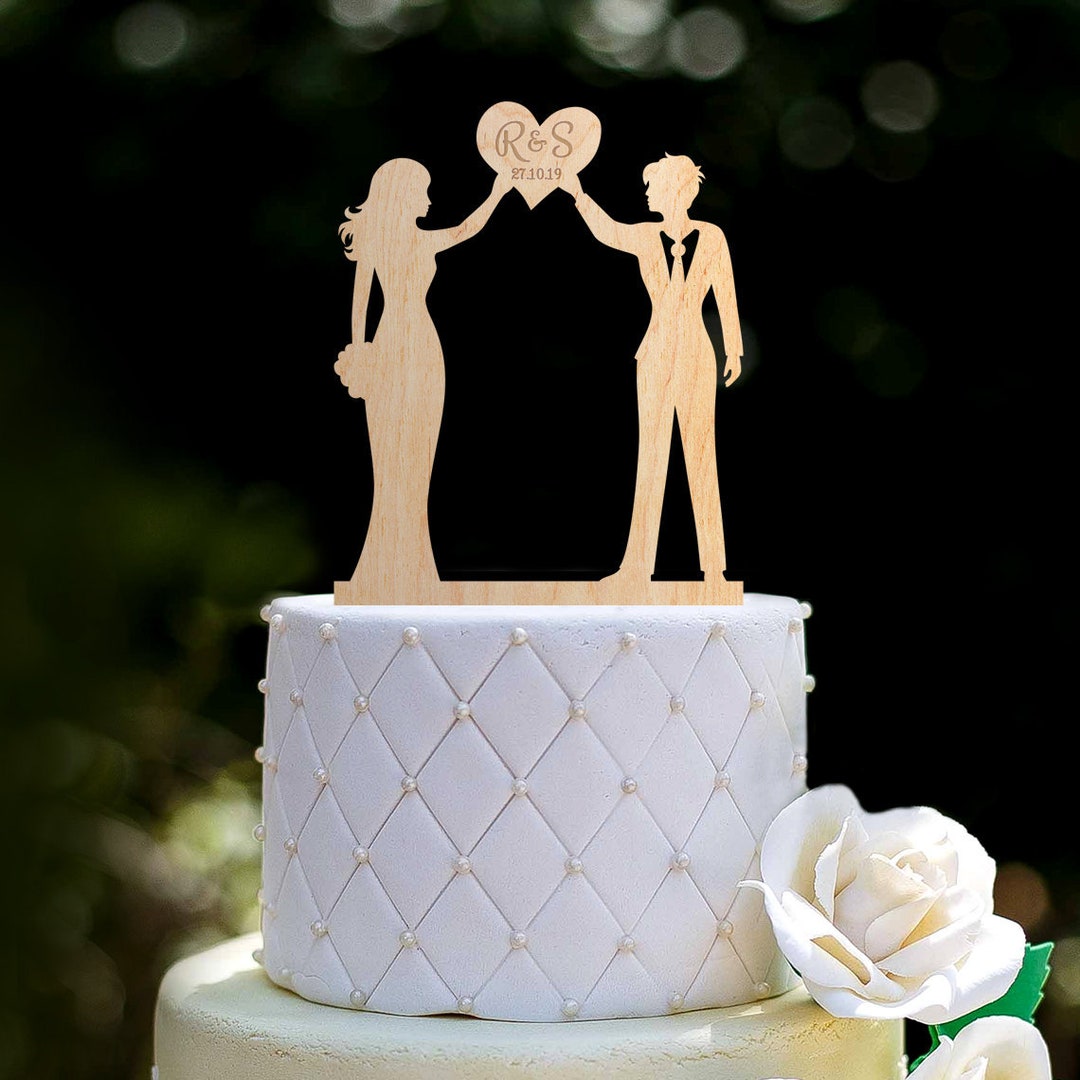 Lesbian Cake Topper Heart,mrs and Mrs Wedding Cake Topper Heart,mrs Mrs ...