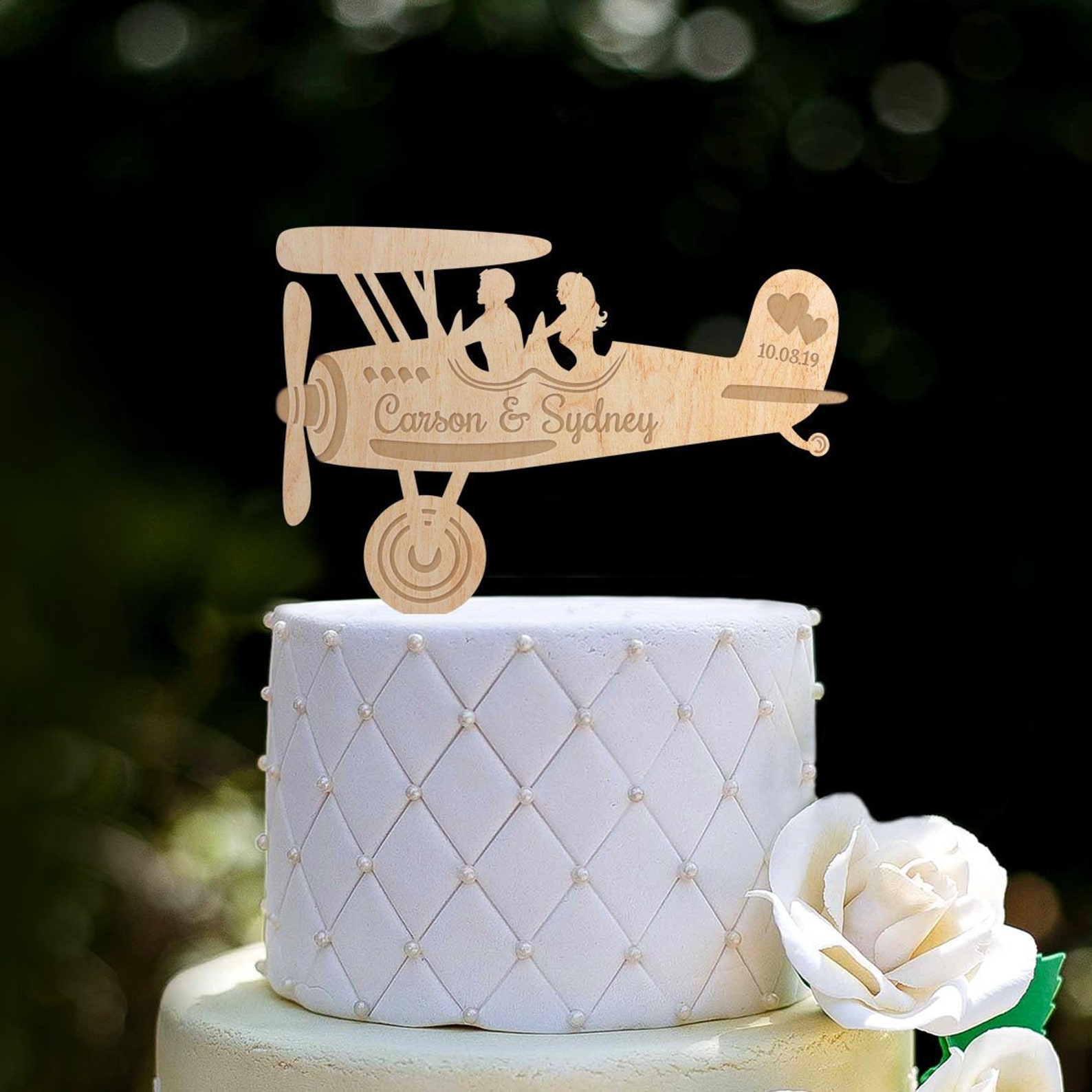 Airplane Bride and Groom Cake Topperairplane Wedding Cake - Etsy