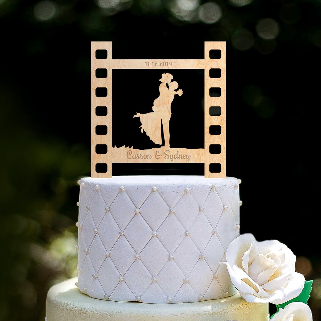 Movie Lovers Wedding Cake Topper,movie Theme Wedding Cake Topper,movie ...