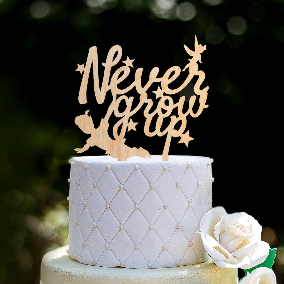 Peter Pan Tinkerbell Happy Birthday Cake Topper,peter Pan Theme Never ...