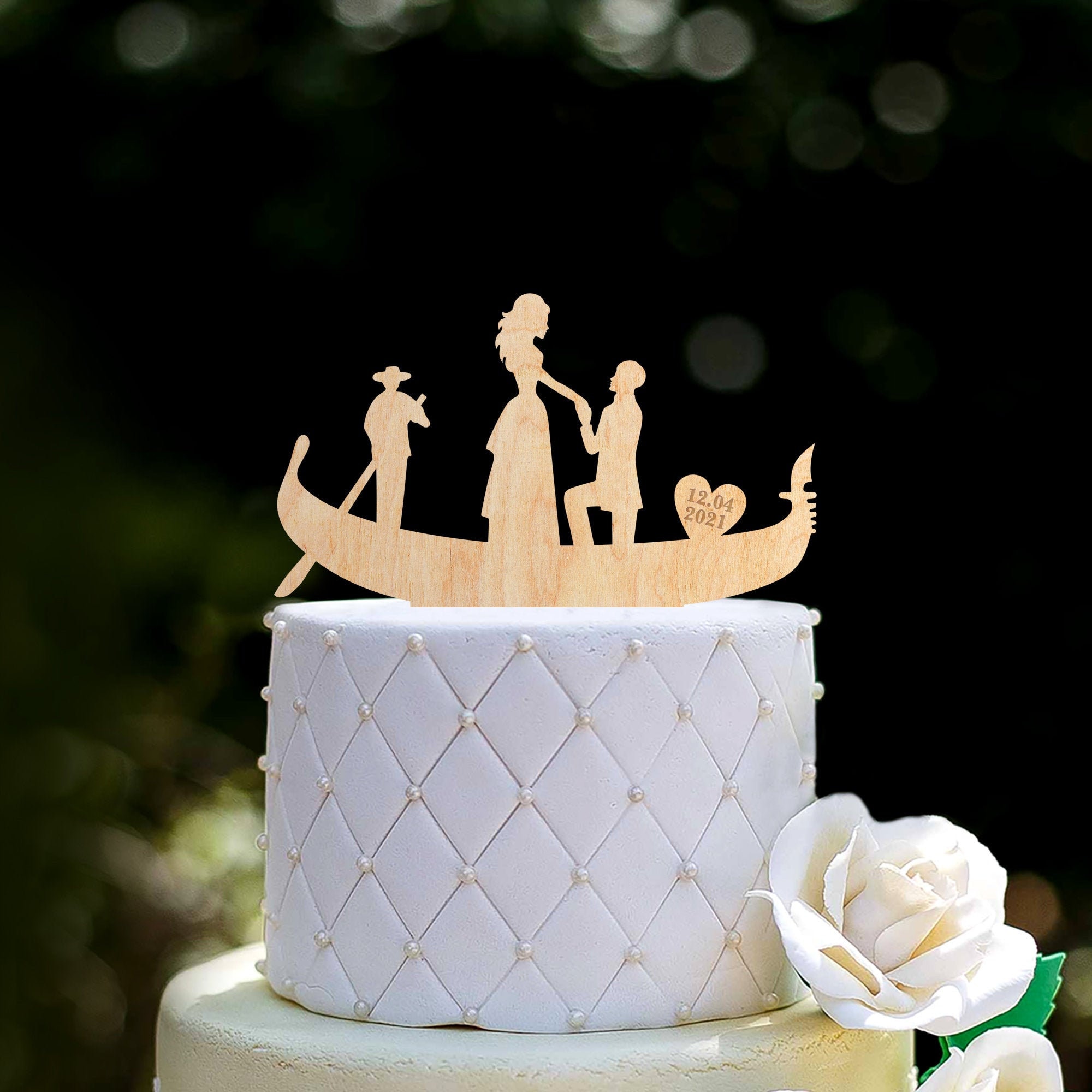 Custom Gondola Venice Italian Wedding Cake Personalized | Etsy