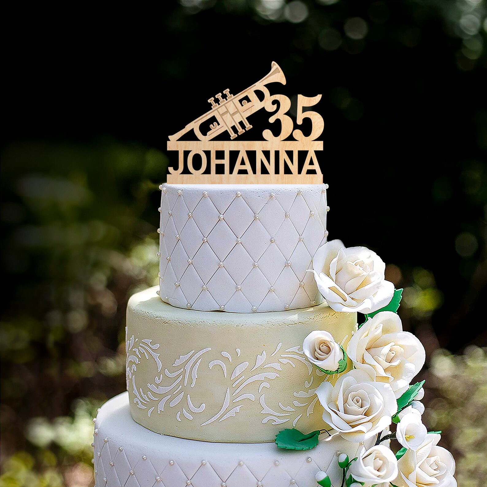 Custom Trumpet Player Musician Birthday Cake Toppercustom | Etsy