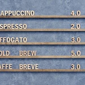 Wall Menu Board, Customizable Cafe Wall Menu With Changeable Letters ...
