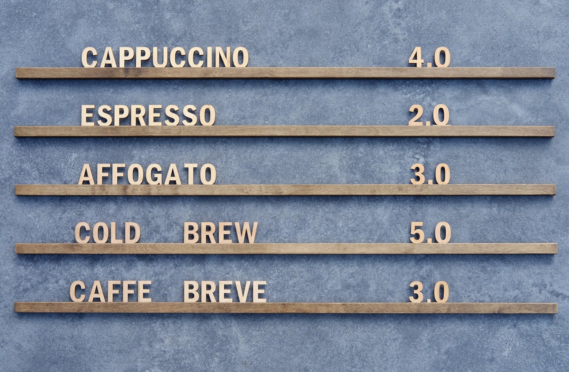 Changeable Letter Cafe Menu Board, Wall Mounted Wooden Rails - Etsy
