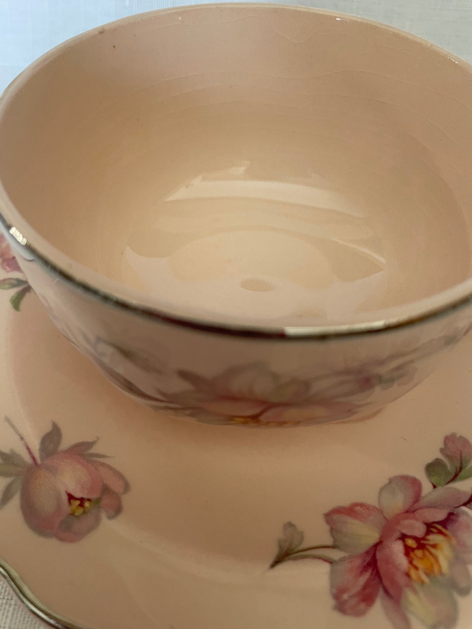 American Limoges Peach-blo Cup and Saucer Silver Moon 4M133 - Etsy