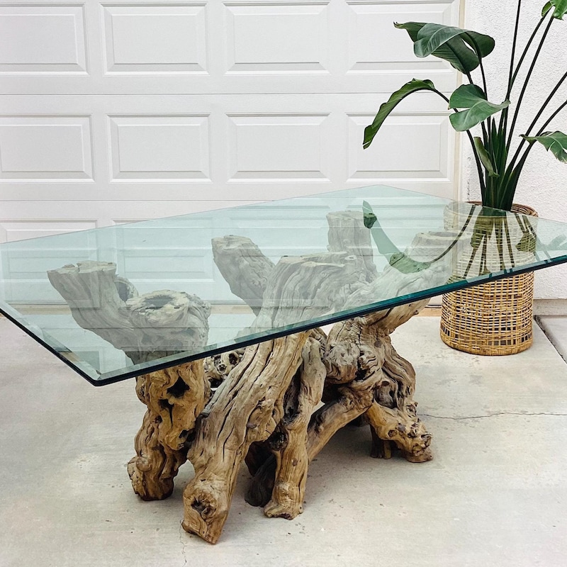Driftwood Dining Table - Etsy