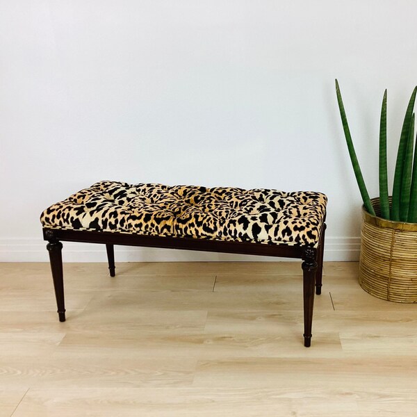 Leopard Bench - Etsy