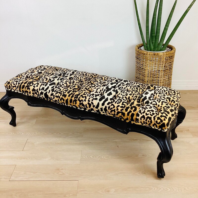 Leopard Bench - Etsy
