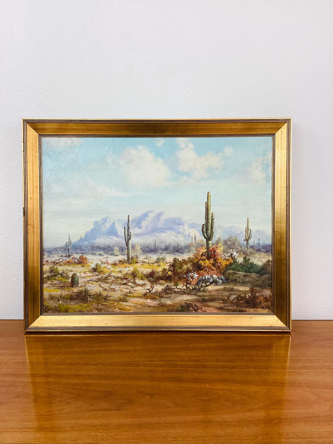 Vintage 1940s DAVID SWING DESERT Landscape Scene Art / Painting - Etsy