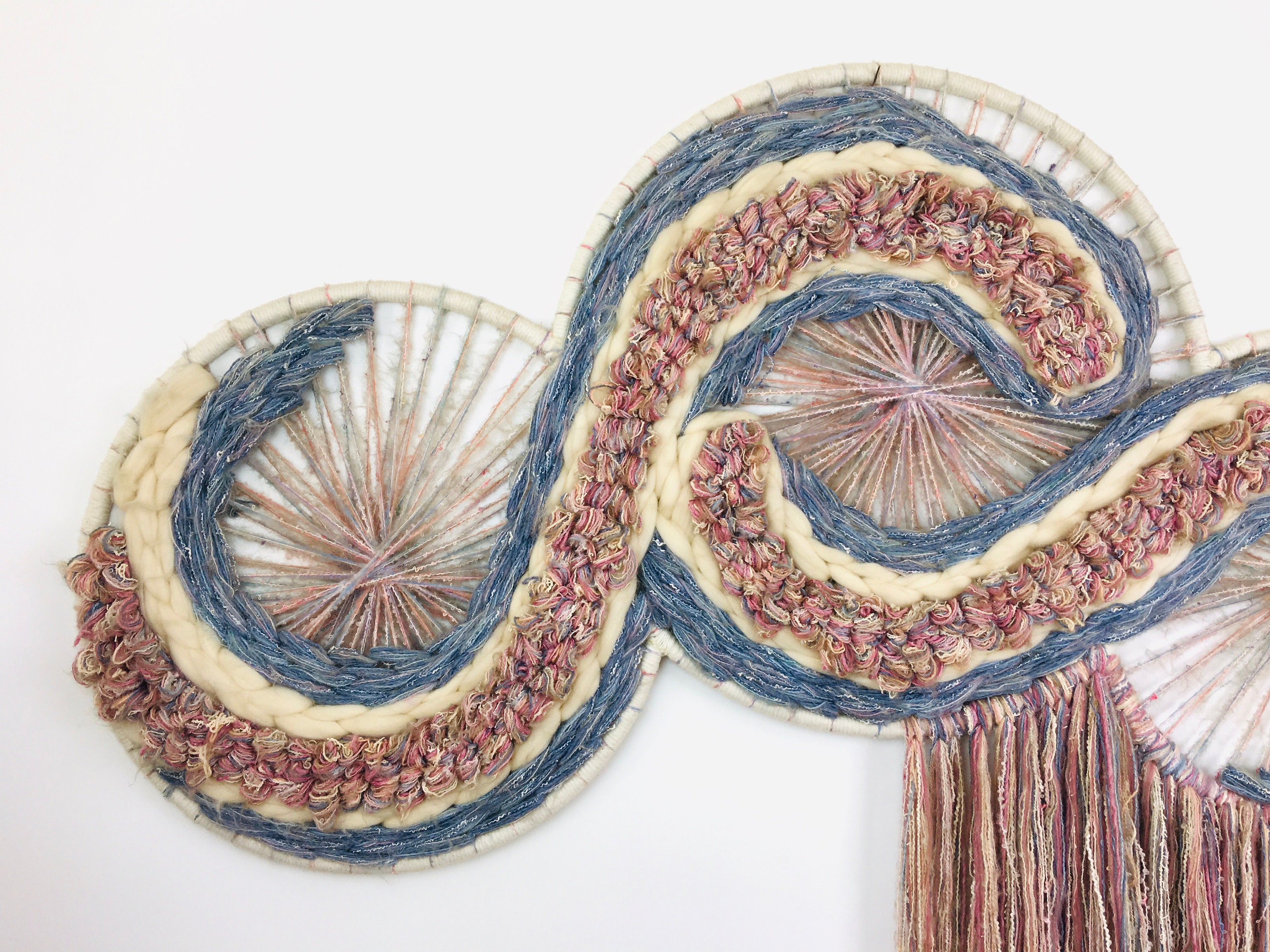 Vintage 1980s MOHAIR MACRAME Wall Art Hanging / Fiber Art - Etsy