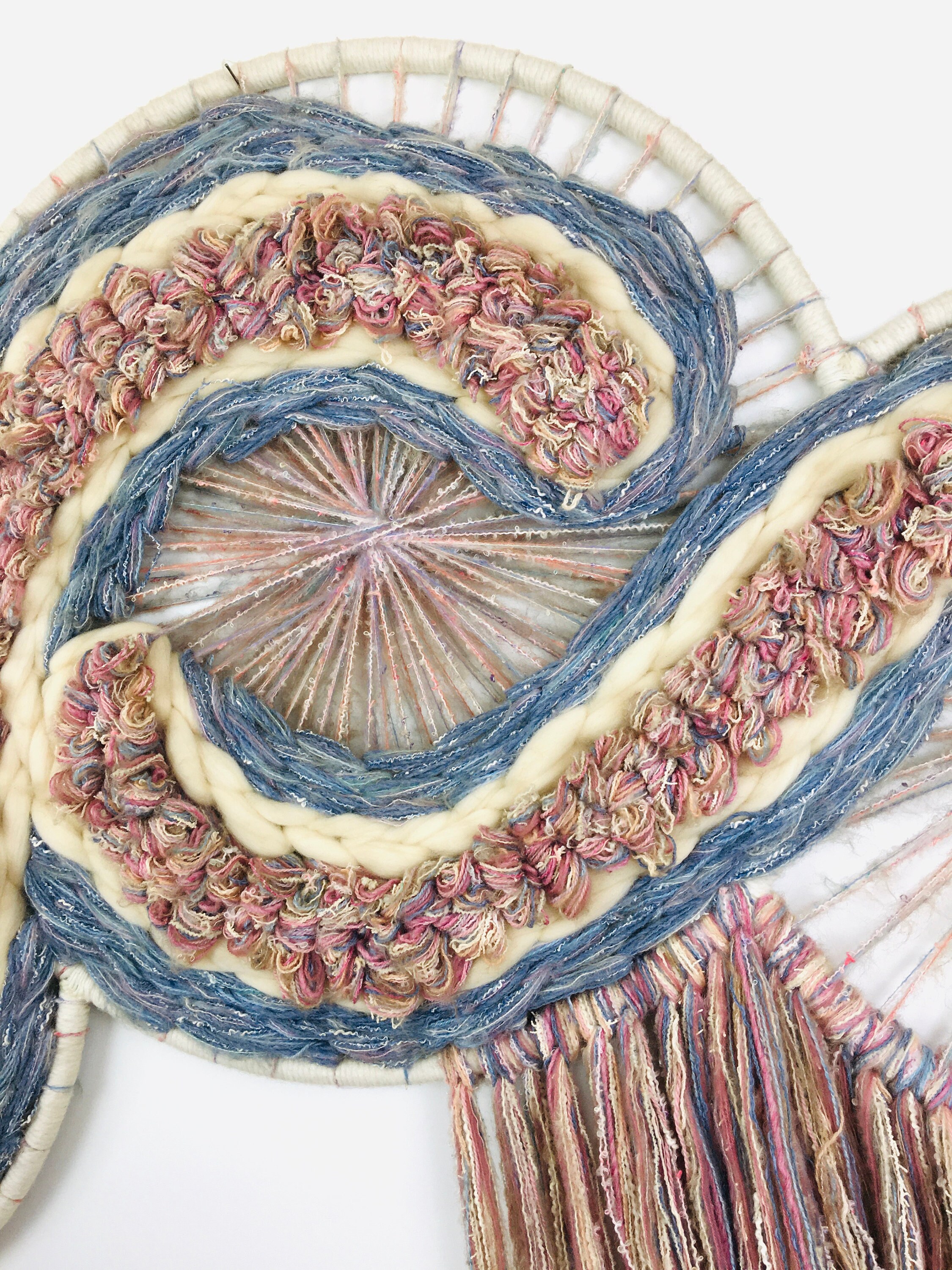 Vintage 1980s MOHAIR MACRAME Wall Art Hanging / Fiber Art - Etsy