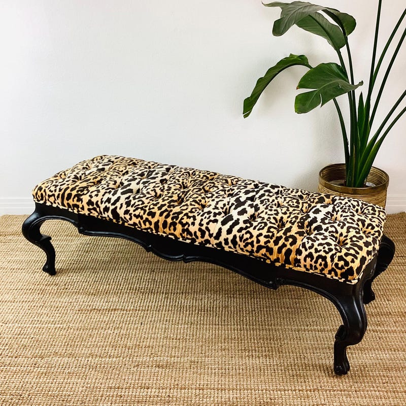 Leopard Bench - Etsy