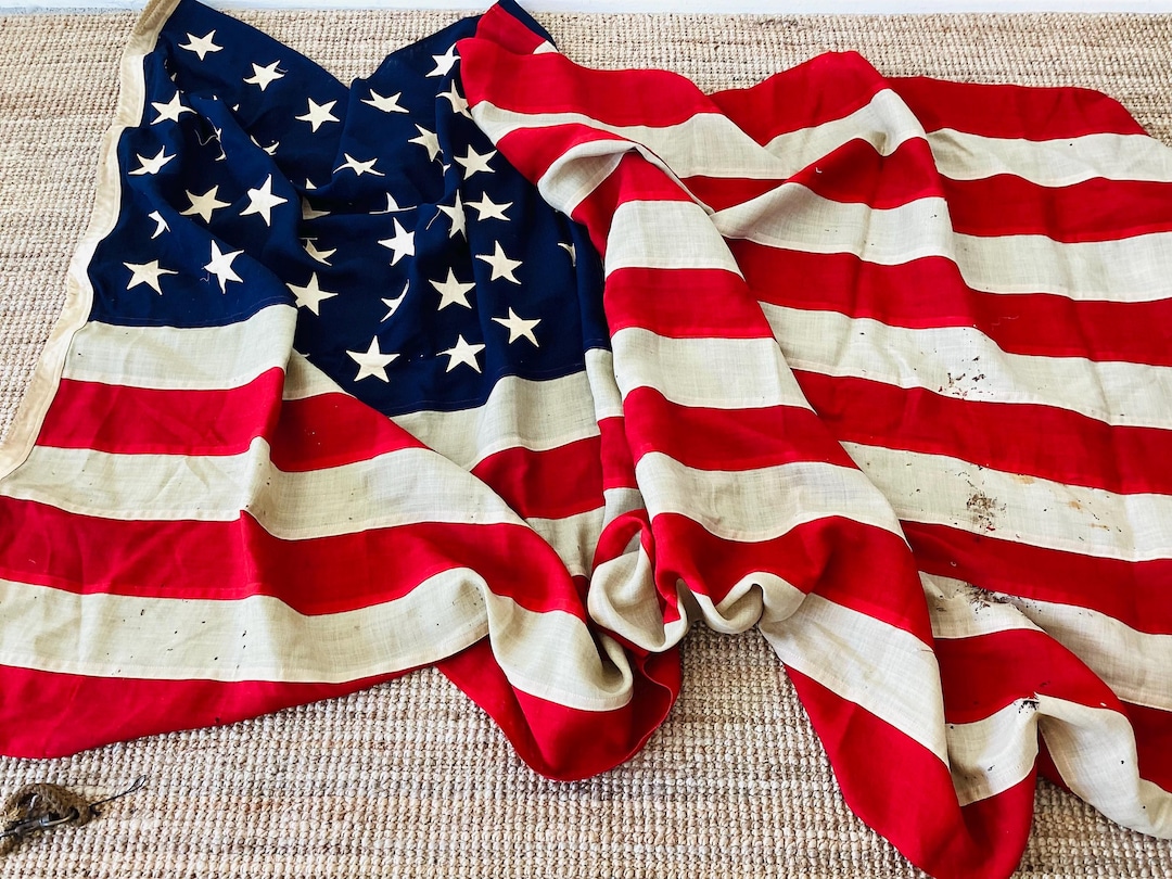 Vintage 1940s AMERICAN FLAG Mare Island Jan 1943 48 Stars - Etsy
