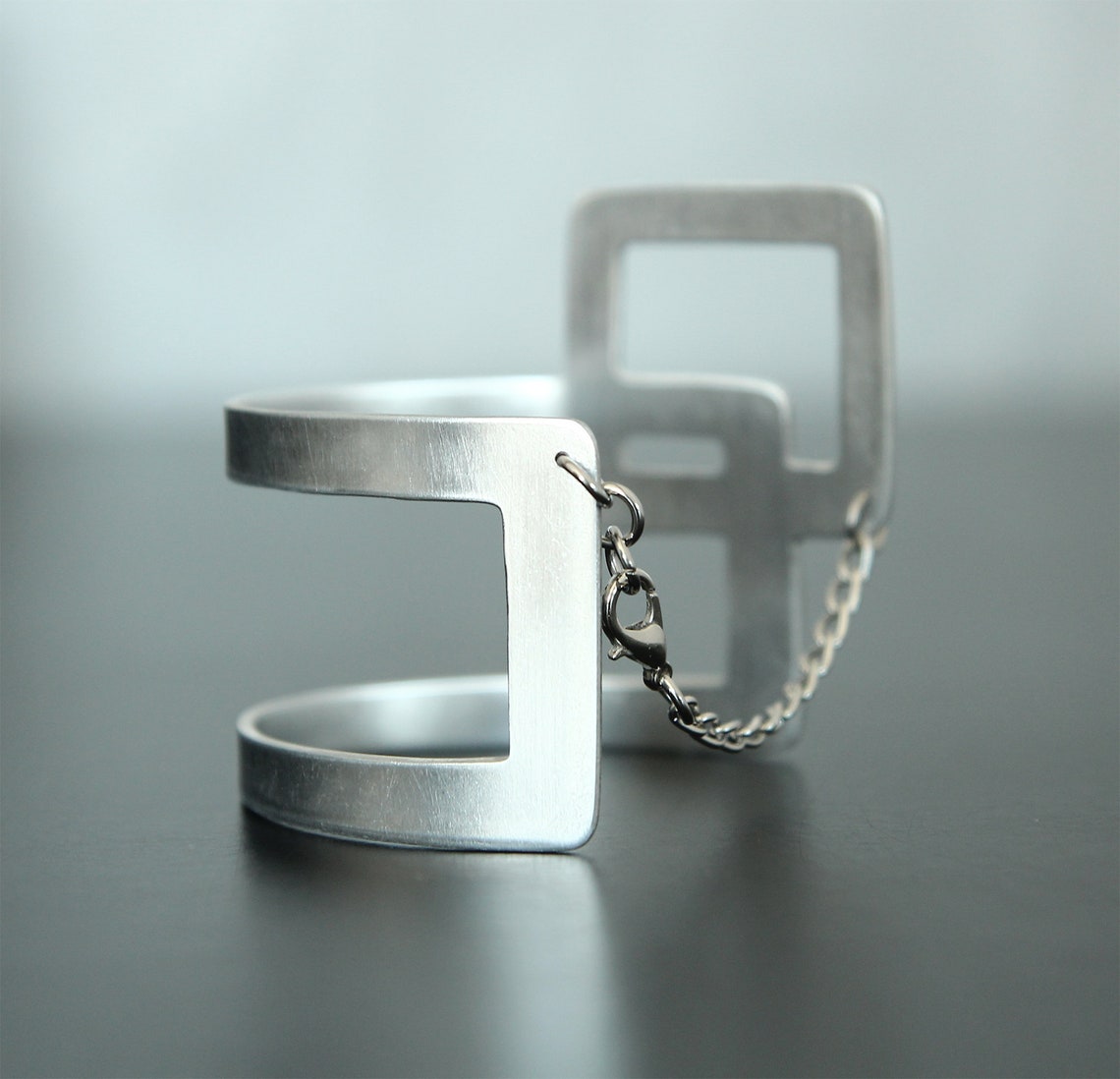 Geometric Metal Bracelet Unusual Statement Metal Bracelet - Etsy