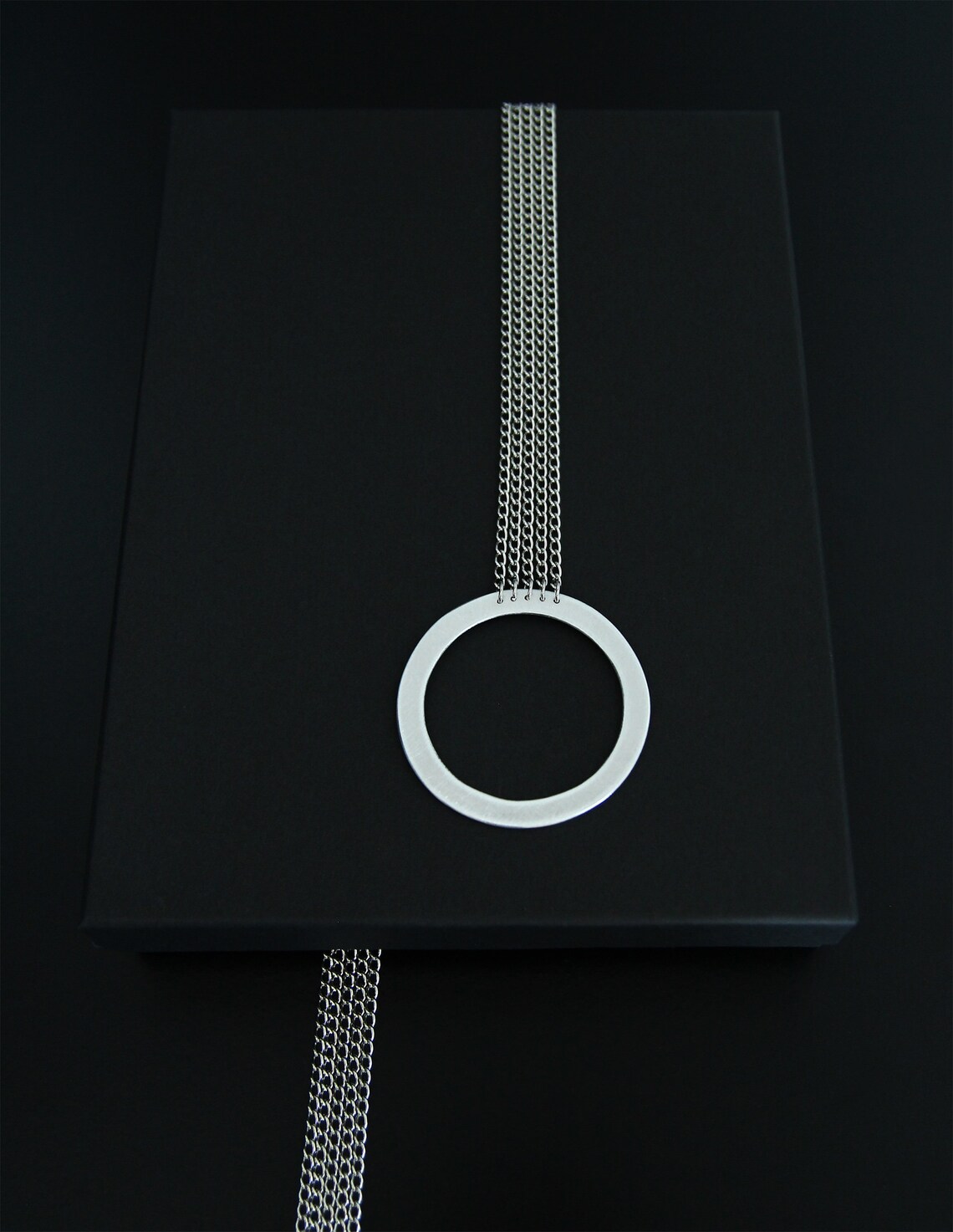 Unique Statement Necklace Unusual Long Metal Necklace - Etsy