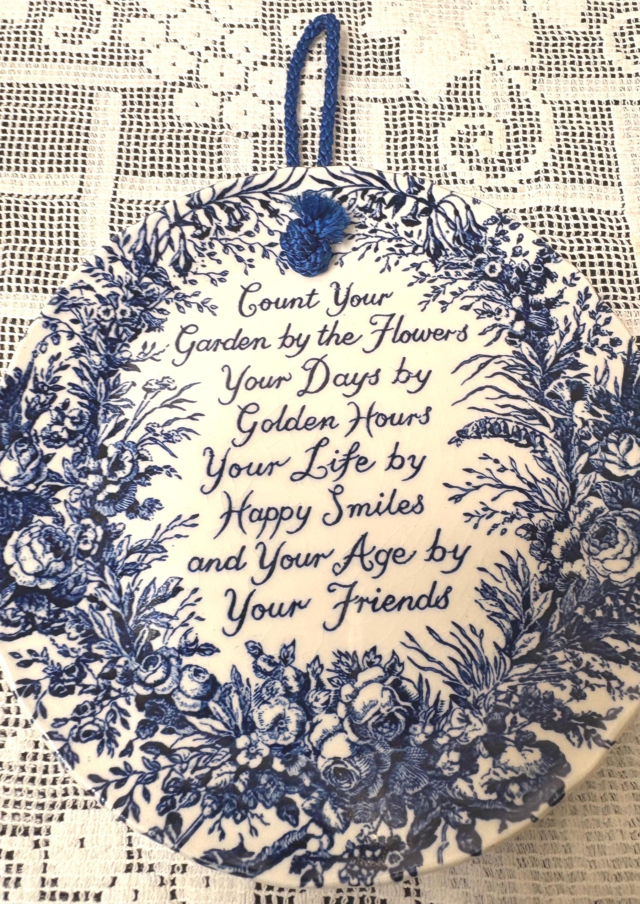 Vintage Blue and White Friendship Plate Royal Crownford Ironstone - Etsy