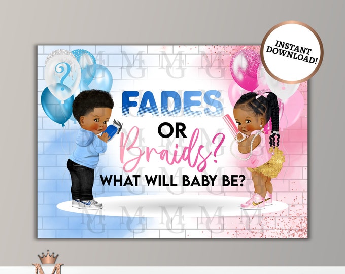 Gender Reveal Fades or Braids Centerpiece Set Baby Shower - Etsy Gender Reveal Fades or Braids Centerpiece Set Baby Shower - Etsy