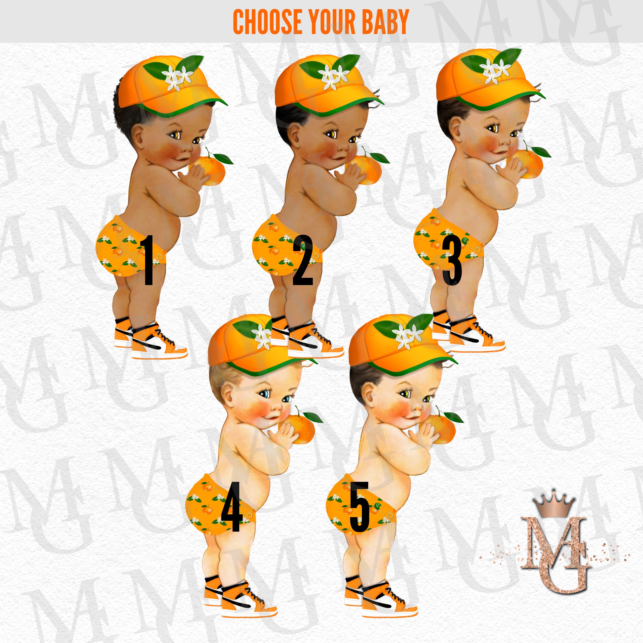 Little Cutie Baby Shower Invitation Oranges Baby Shower - Etsy