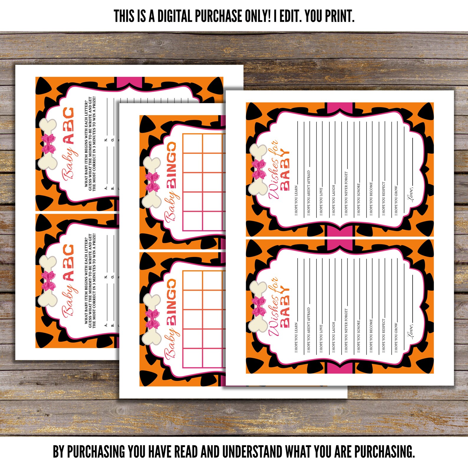 Pebbles Baby Shower Game Set Printable Games Pebbles Baby - Etsy