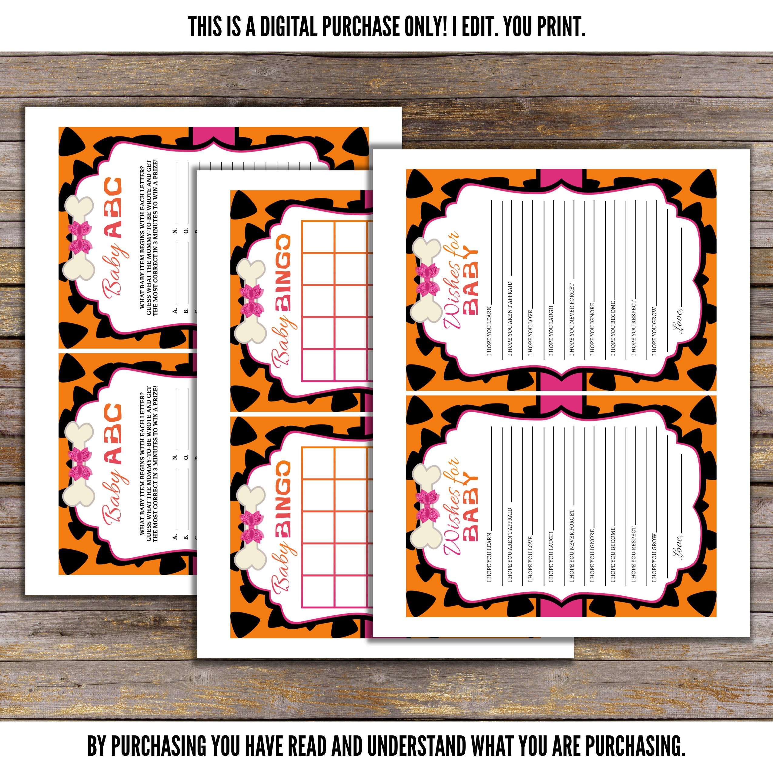 Pebbles Baby Shower Game Set: 8 Printable Games (digital Download) - Etsy