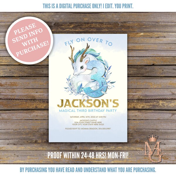 Fantasy Birthday Invitation - Etsy