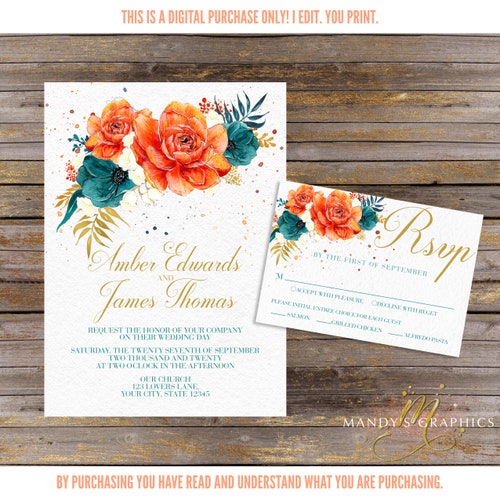 Orange and Teal Wedding Sign Love Story Board Couples Sign - Etsy