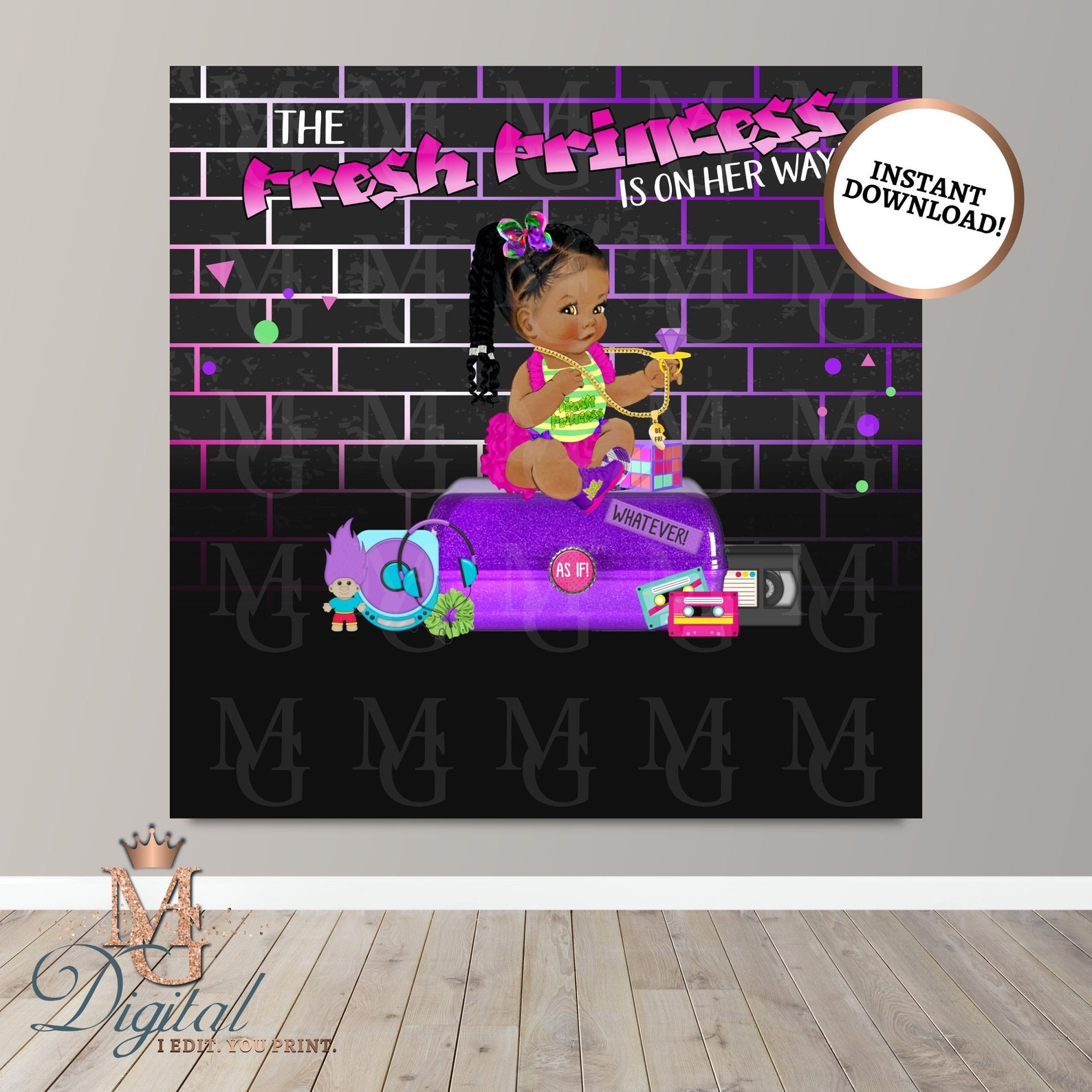 Fresh Princess Baby Shower Backdrop Hip Hop Backdrop 90s - Etsy