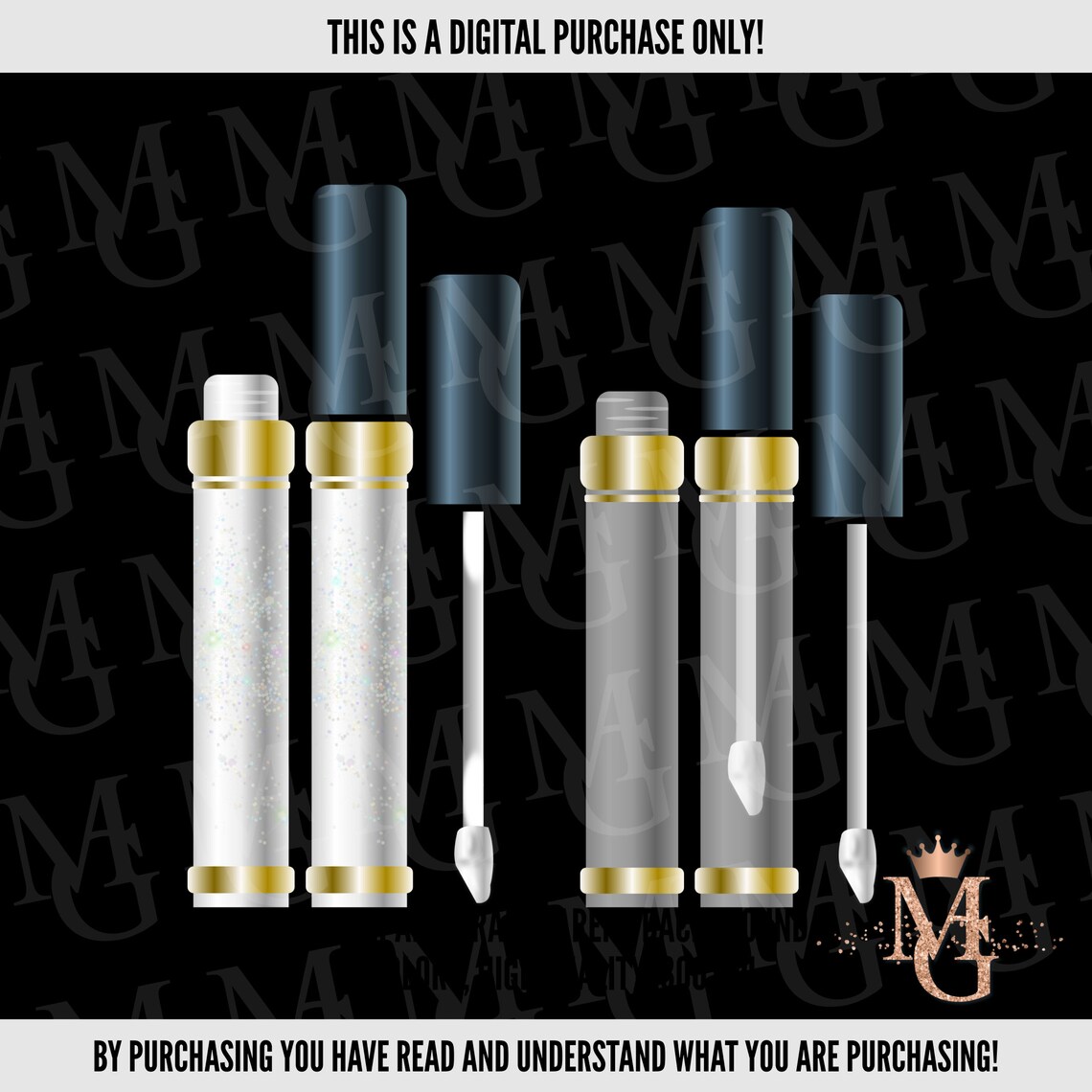 Lip Gloss Clipart Set 10 Colors Individual Elements Makeup - Etsy