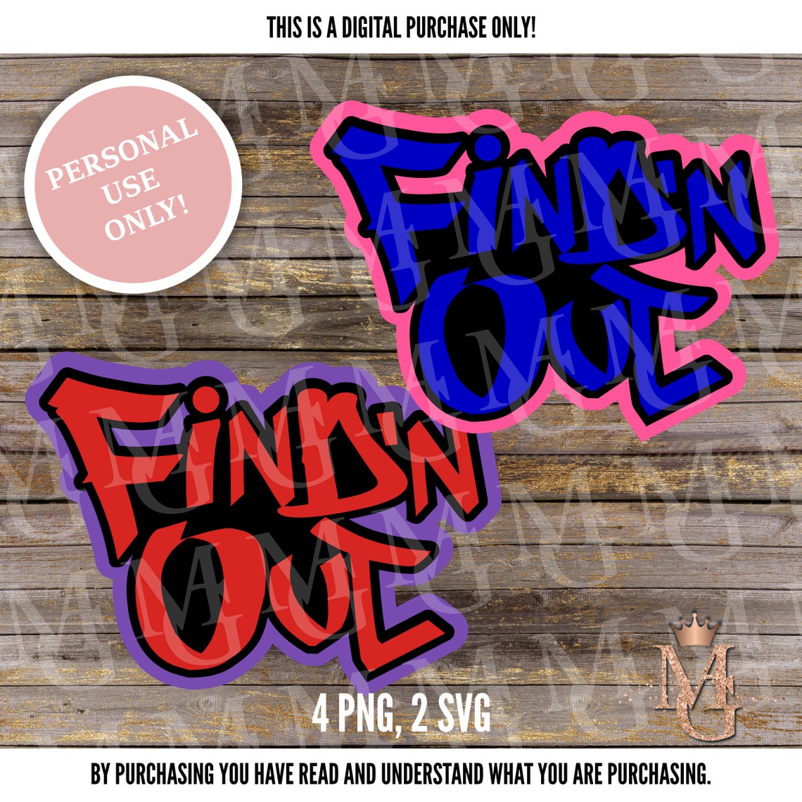 Find N Out Gender Reveal SVG and PNG image Personal Use | Etsy