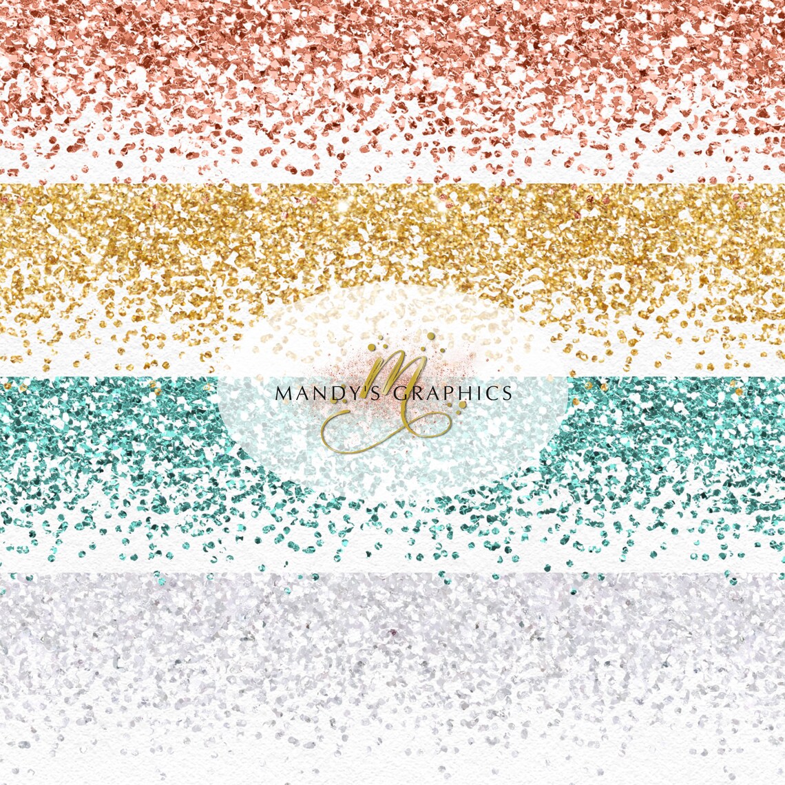 Glitter Edge Clipart Set 8 PNG Images | Etsy