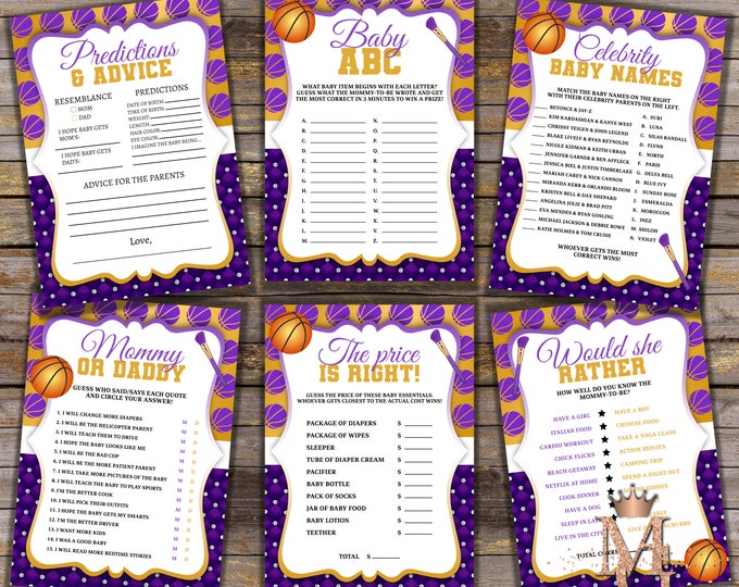 Layup or Makeup Gender Reveal Games Set Printable Games Gold - Etsy