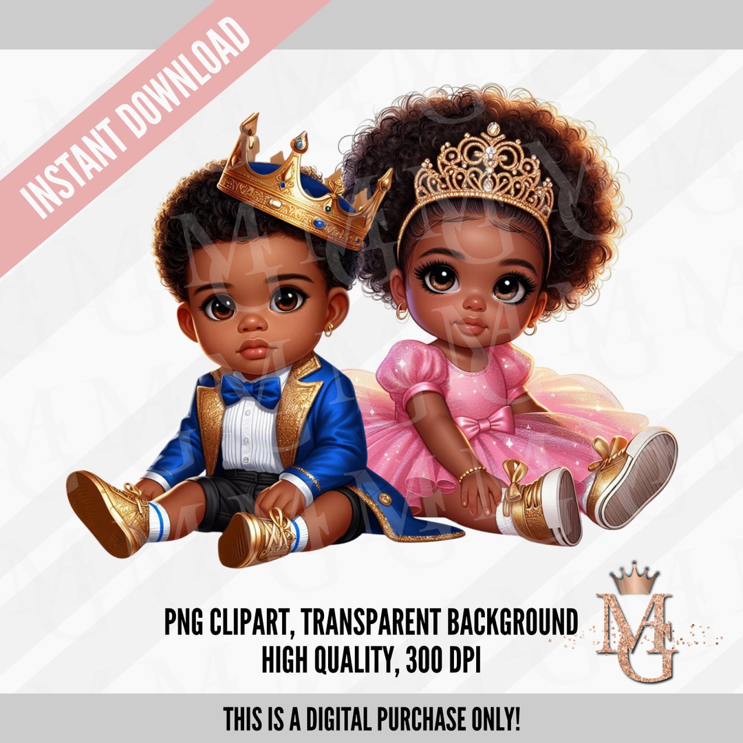 Baby Prince and Princess Clipart Set (digital Download) - Etsy