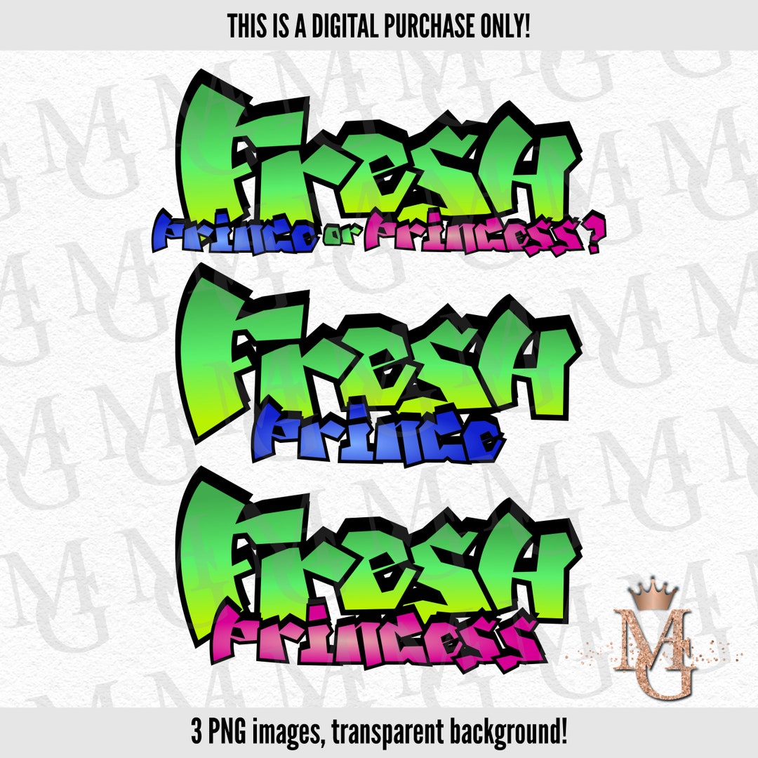 Fresh Prince or Princess Gender Reveal Clipart, PNG Image! Transparent ...