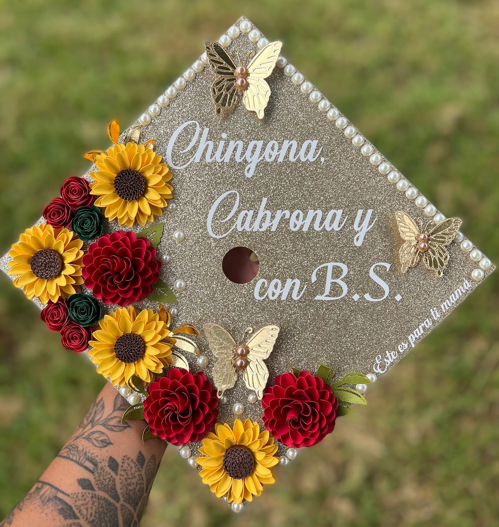Graduation Cap Topper Graduation Cap Paper Flowers and - Etsy