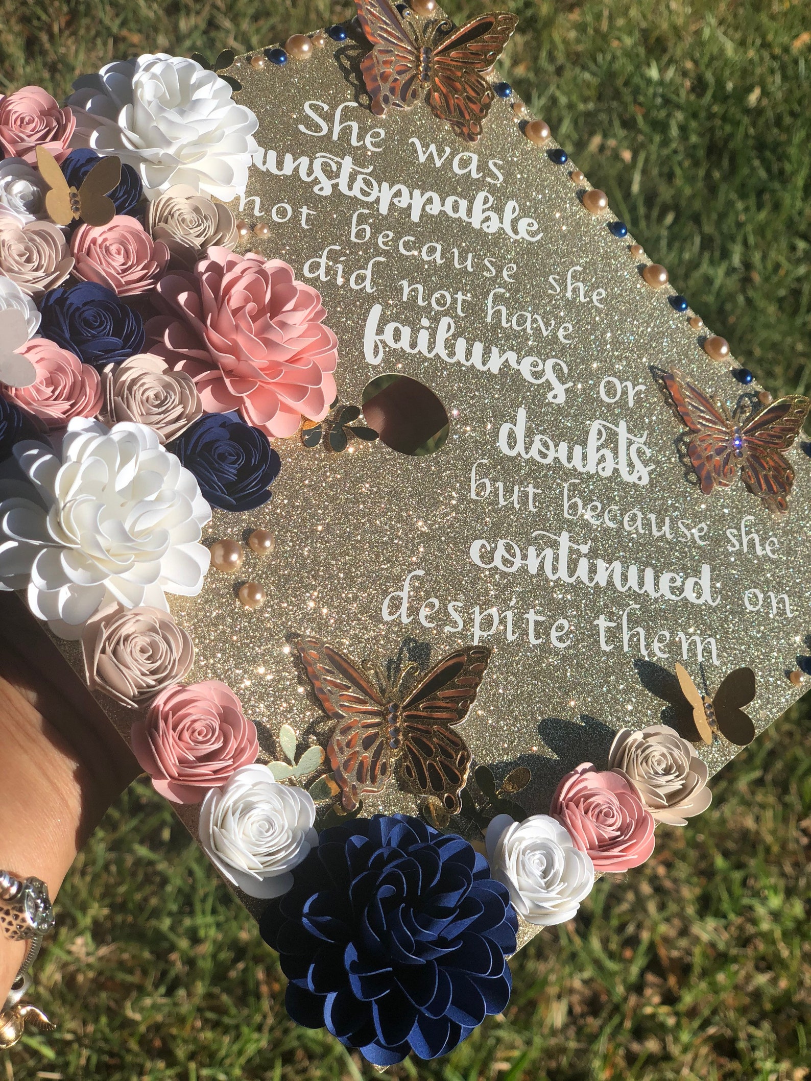 Graduation Cap Topper Graduation Cap Paper Flowers and - Etsy Canada