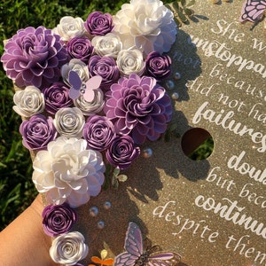 Graduation Cap Topper Graduation Cap Paper Flowers and - Etsy UK