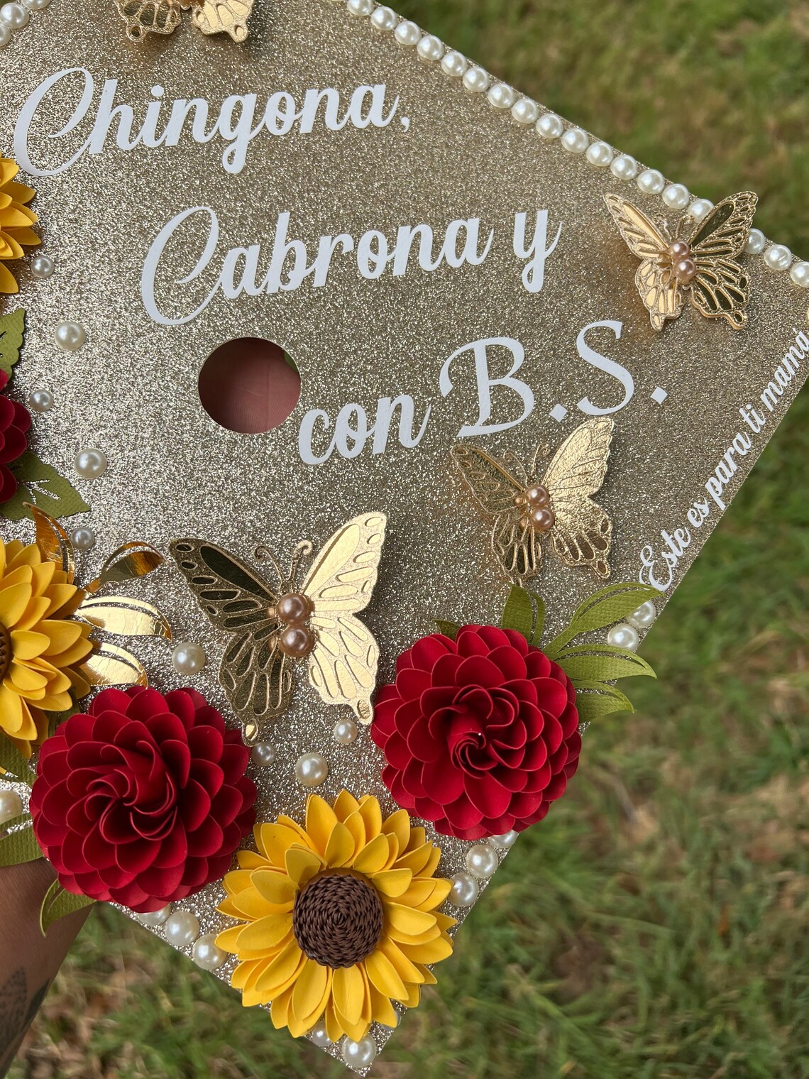 Graduation Cap Topper Graduation Cap Paper Flowers and - Etsy