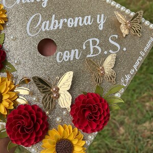 Graduation Cap Topper Graduation Cap Paper Flowers and - Etsy