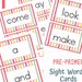 Pre-primer Sight Words Flashcards perfect for Pre-k and | Etsy