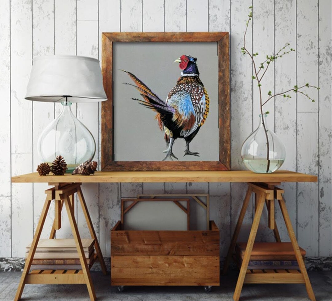 Pheasant Art Print, Pheasants Wall Decor, Wild Bird Decor, Country ...